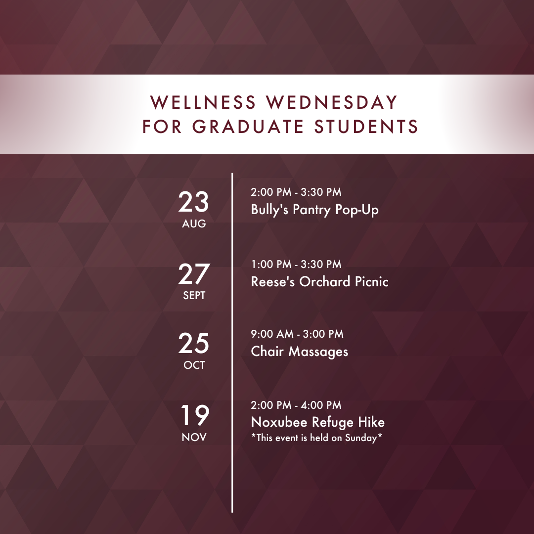 Graduate Student Wellness Wednesday Series | The Graduate School ...